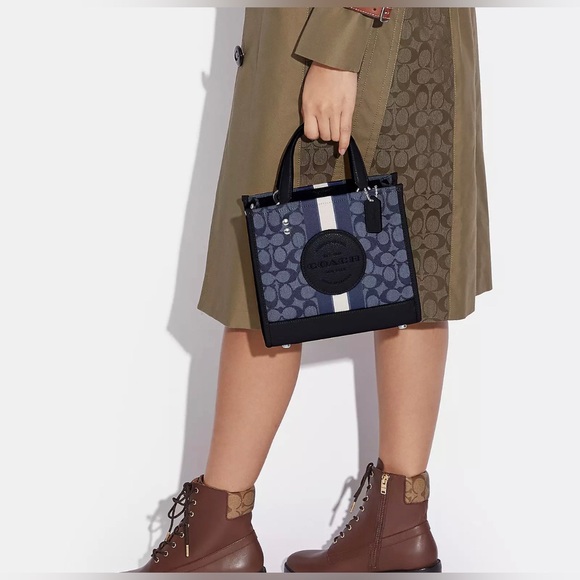 Coach | Bags | Coach Dempsey Tote 22 In Signature Jacquard With Stripe ...